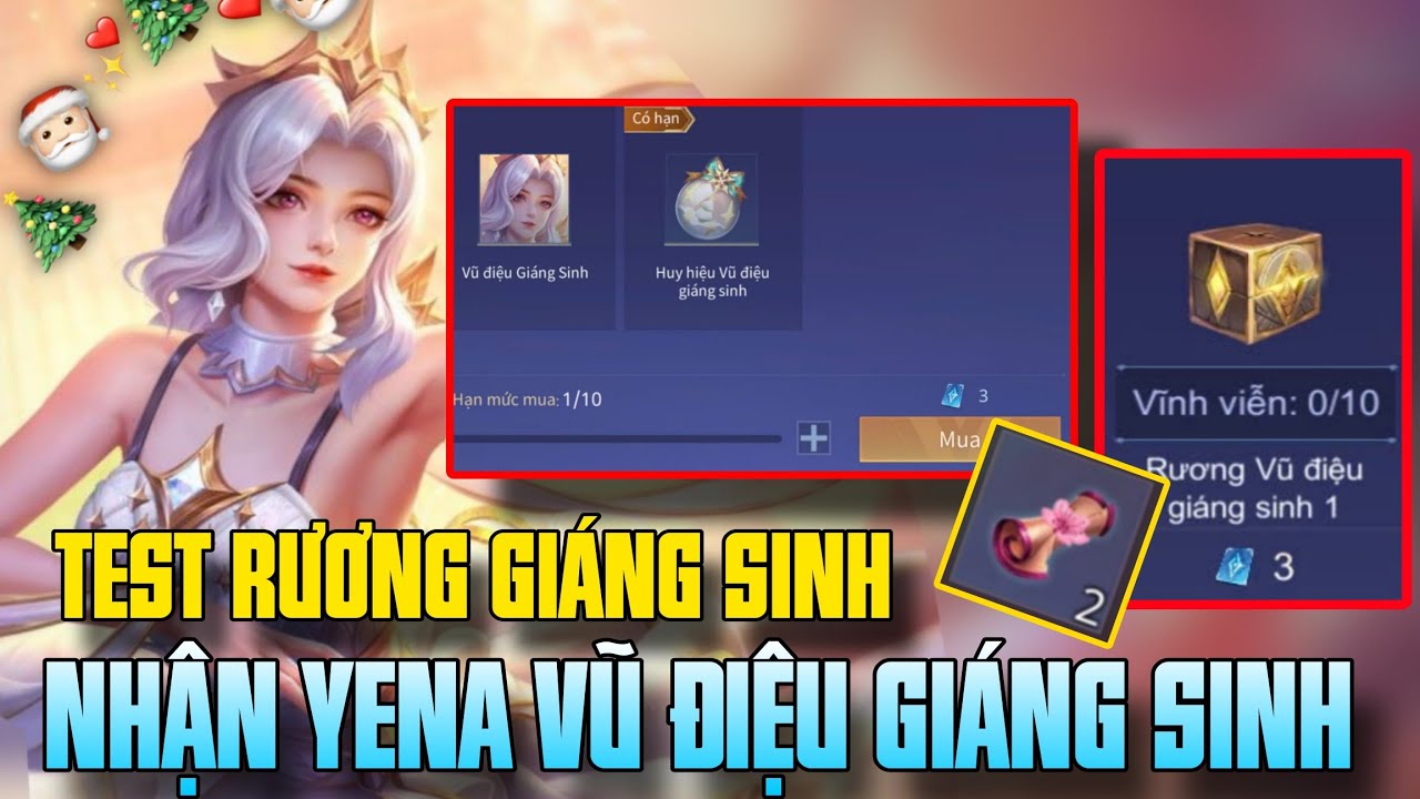Liên Quân Test Mở Rương Yena Vũ Điệu Giáng Sinh và Quy Đổi Lấy skin ...
