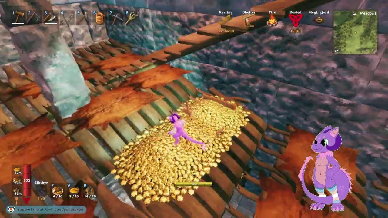 Tiny kobo finishes her 2nd big house in Valheim! - YouTube