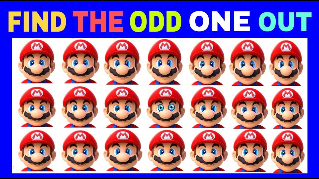 Find The Odd Super Mario Out || SUPER MARIO PUZZLES || Odd One Out ...
