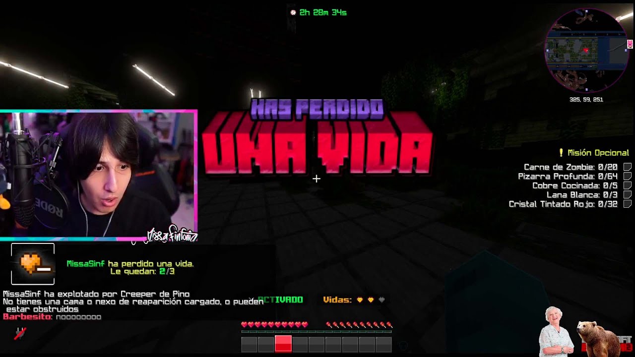 MISSA MUERE en MINECRAFT EXTREMO 2 😱 - YouTube