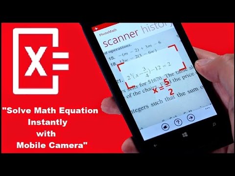 PHOTO MATH( smart camera calculator ) - YouTube
