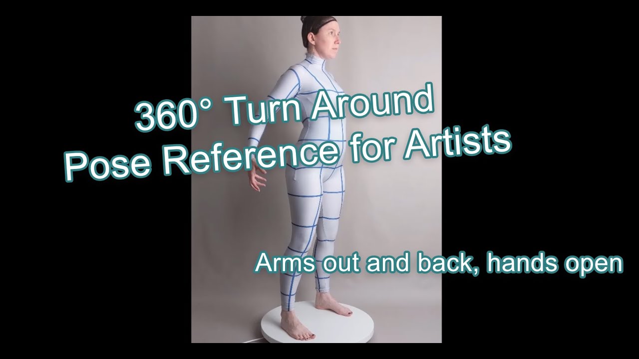 AdorkaStock 360° Turnaround Pose Reference Standing with Arms Out ...