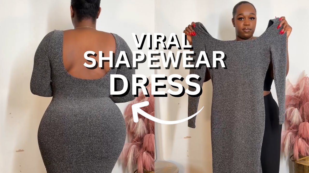 Built In Shapewear Dress | Shapellx Try On Haul | Amazon Finds - YouTube