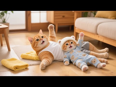 Ginger Kitten & Papa Cat Have a Secret😹, Will Mama Cat Find Out?🏠 | Funny Cat Videos