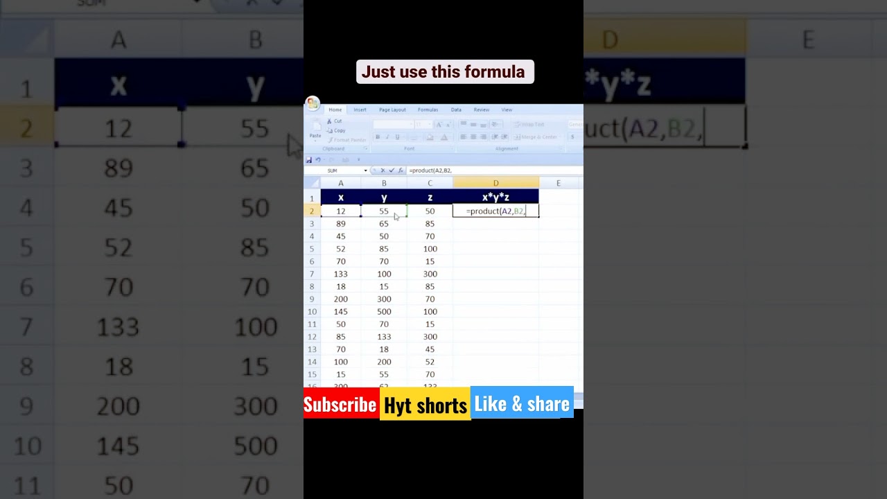 How To Multiply Number In Ms Excel short shorts msexcel how-to-multiply-number-in-ms-excel-short-shorts-msexcel