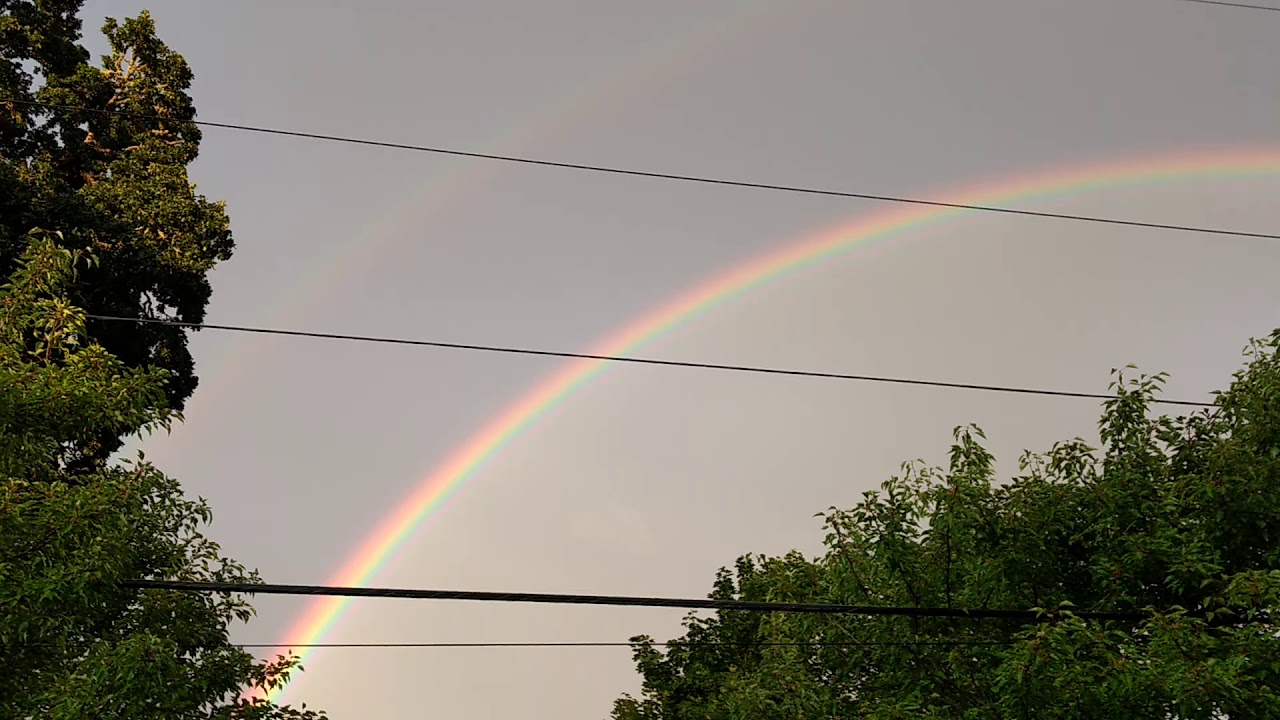 Vivid, beautiful rainbow in Washington County, Oregon, July 9, 2020 ...