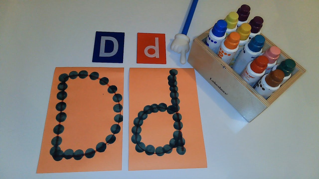 Let's Make The Letter D (with dot dobbers) - YouTube