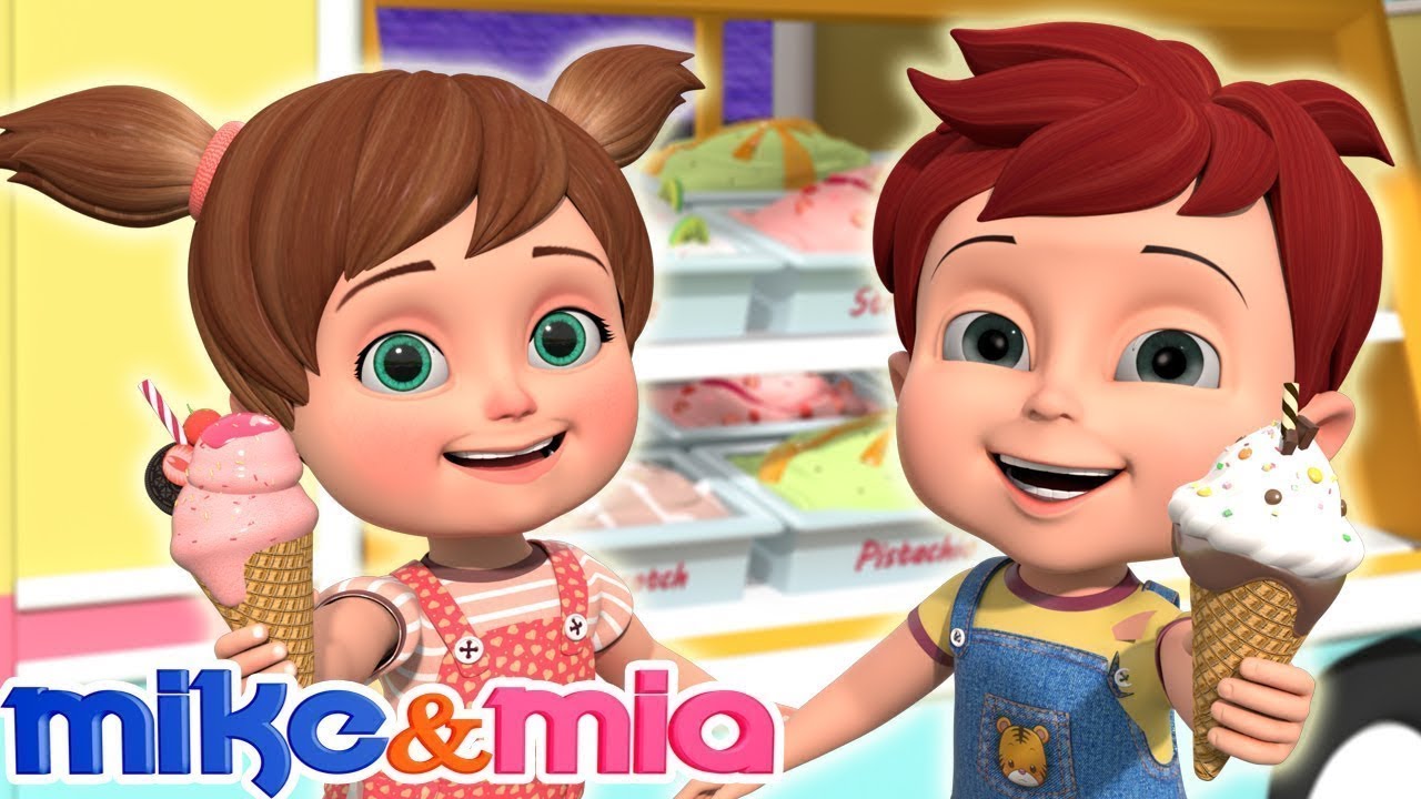 Ice Cream Song | Nursery Rhymes And Kids Songs - Mike and Mia - YouTube