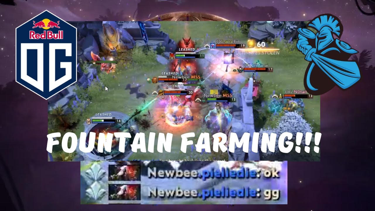 OK GG | FOUNTAIN FARMING! | OG VS NEWBEE | DOTA 2 TI 2019 MAIN STAGE ...