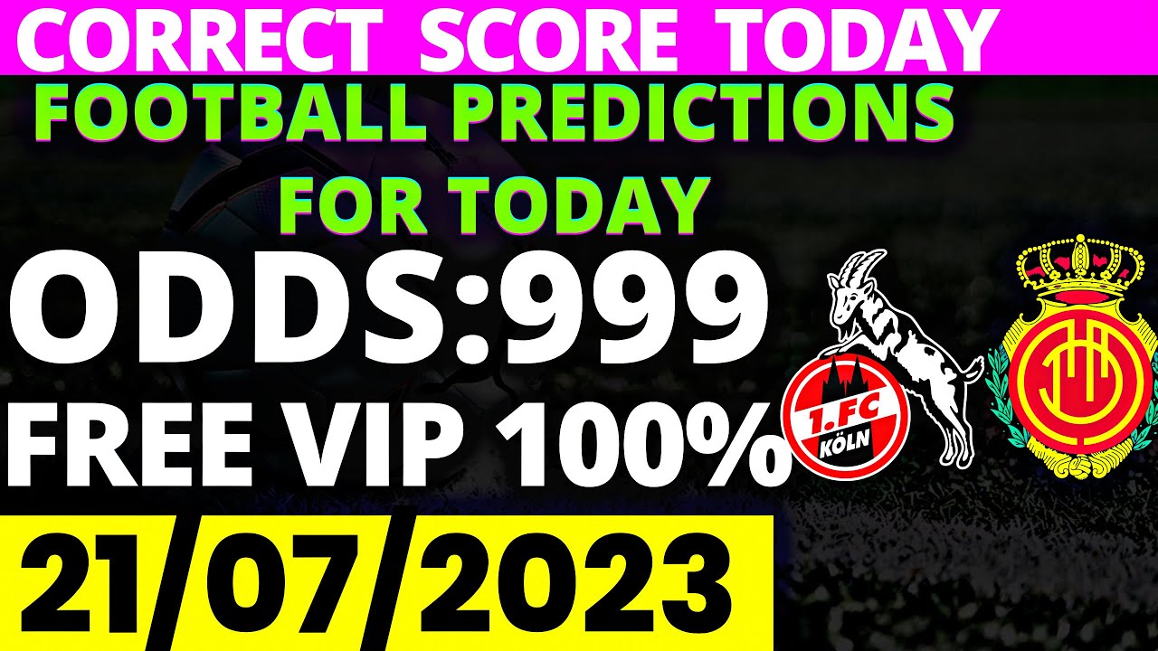 CORRECT SCORE TODAY ( football predictions today )FIXED MATCHES SOCCER ...