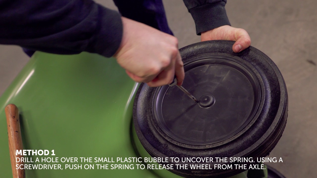 TUTORIAL - How to change an12in Rubber Wheel - YouTube