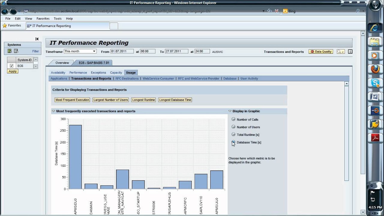 Solution Manager 7.1 IT Performance Monitoring - YouTube