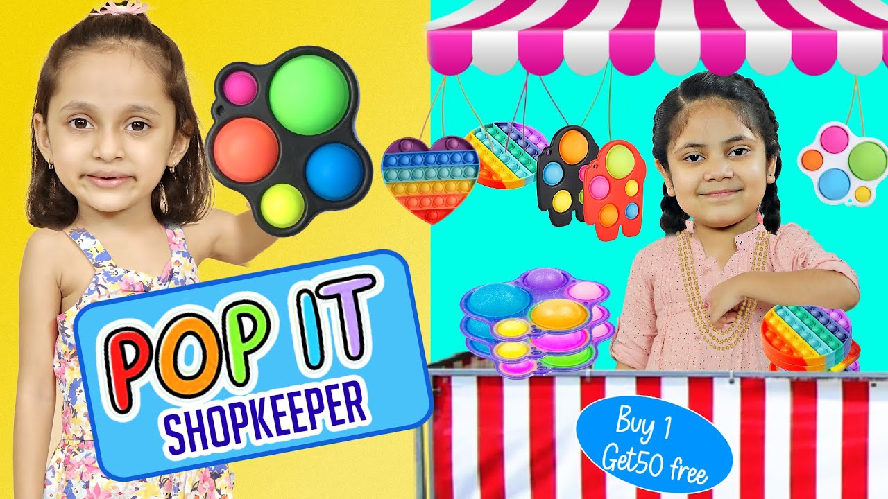 Kids PRETEND PLAY POP IT Shopkeeper | ToyStars - YouTube