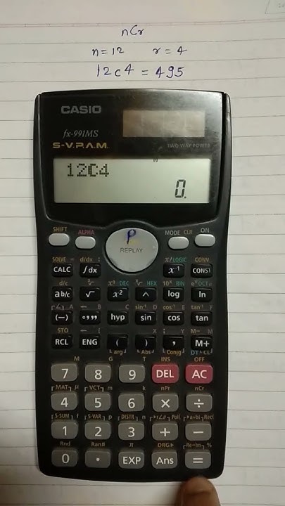 How to Calculate nCr | using calculator (fx-991MS) | #viral #maths # ...