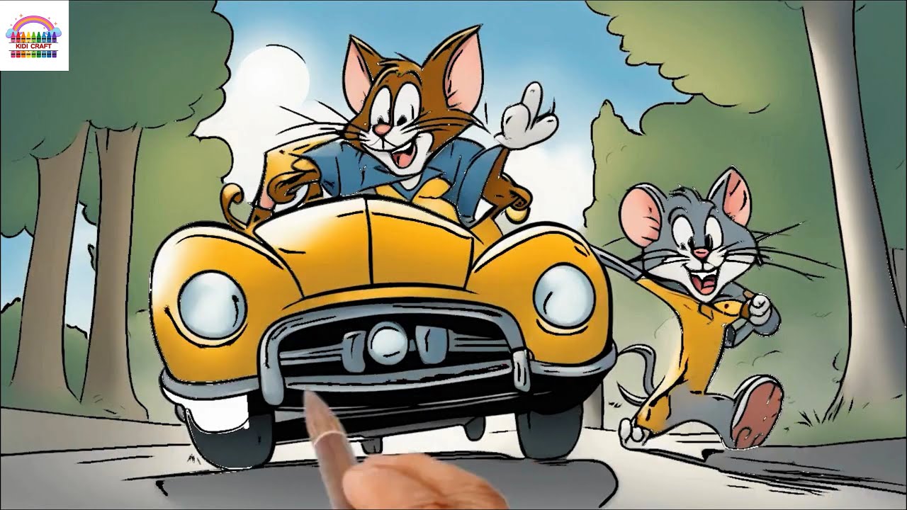 Tom and Jerry Chase | Ep - 79 By Kidi Crafts | Beautiful Drawing ...