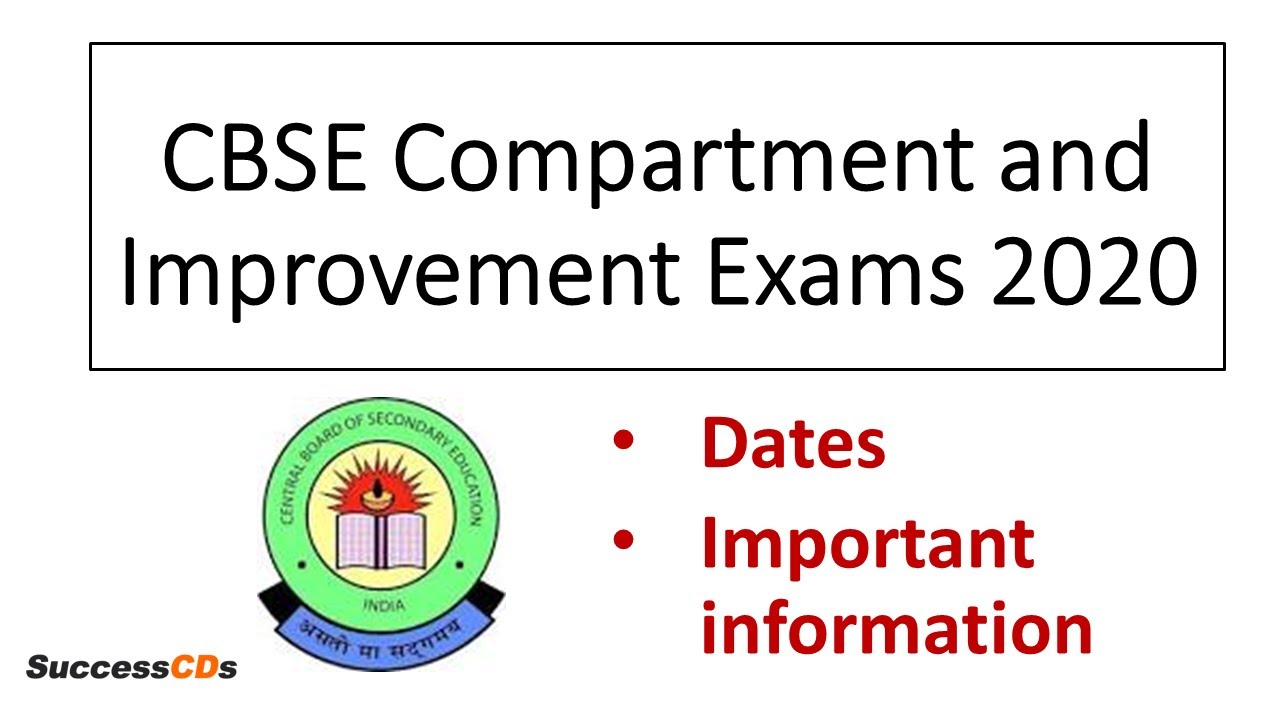 CBSE Compartment exam 2020 Application starts, Improvement exams 2020 ...