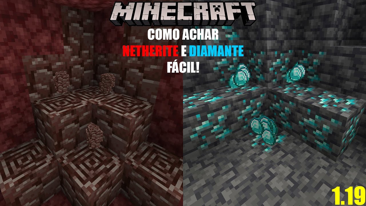 COMO ACHAR NETHERITE e DIAMANTE FÁCIL no MINECRAFT 1.19 e 1.20 ! - YouTube