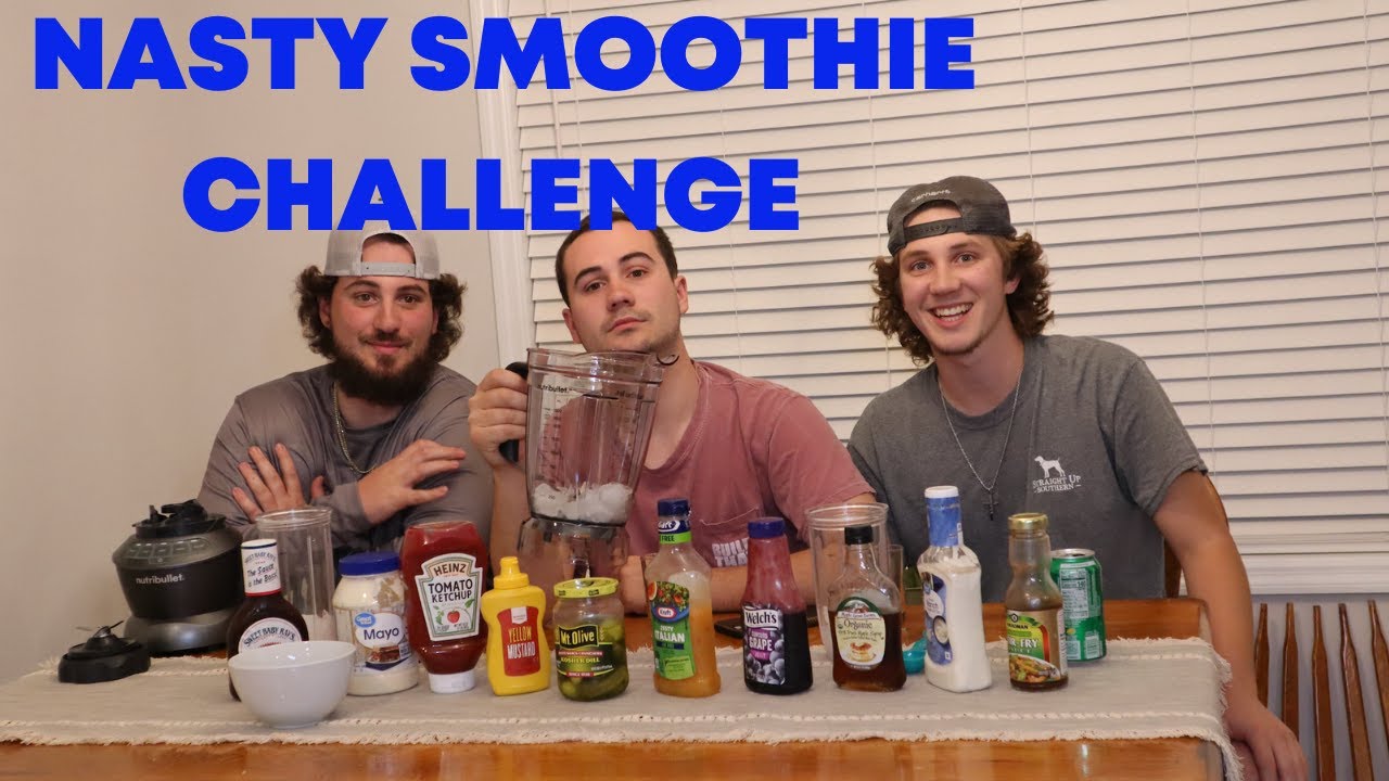 Condiments Smoothie Challenge Gone Wrong - YouTube
