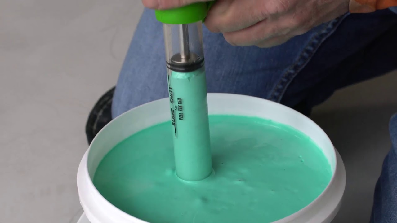 Filling the Sure-Shot Applicator for Peel-Tek 150 - YouTube