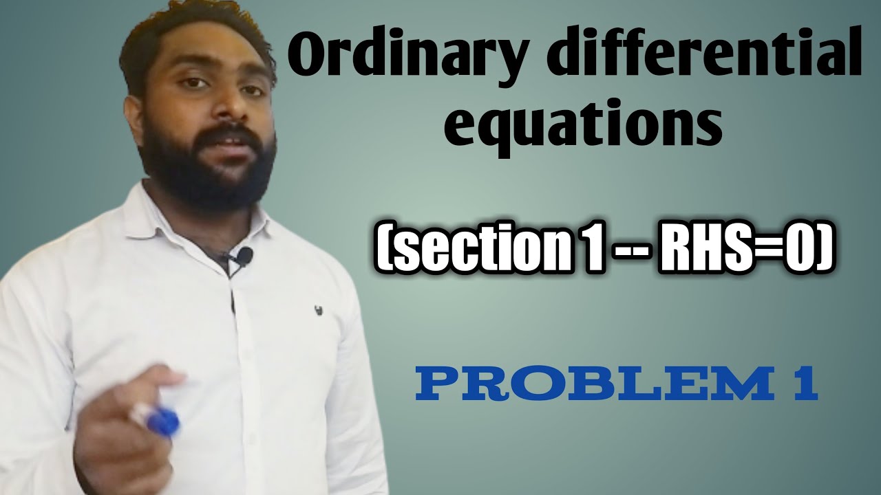 How to find complementary function when RHS=0 in English - YouTube