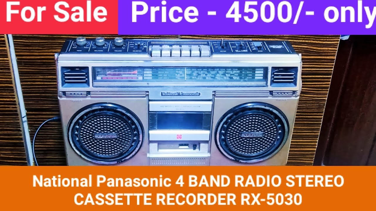 Rs - 4500/- only National Panasonic 4BAND RADIO STEREO CASSETTE PLAYER ...