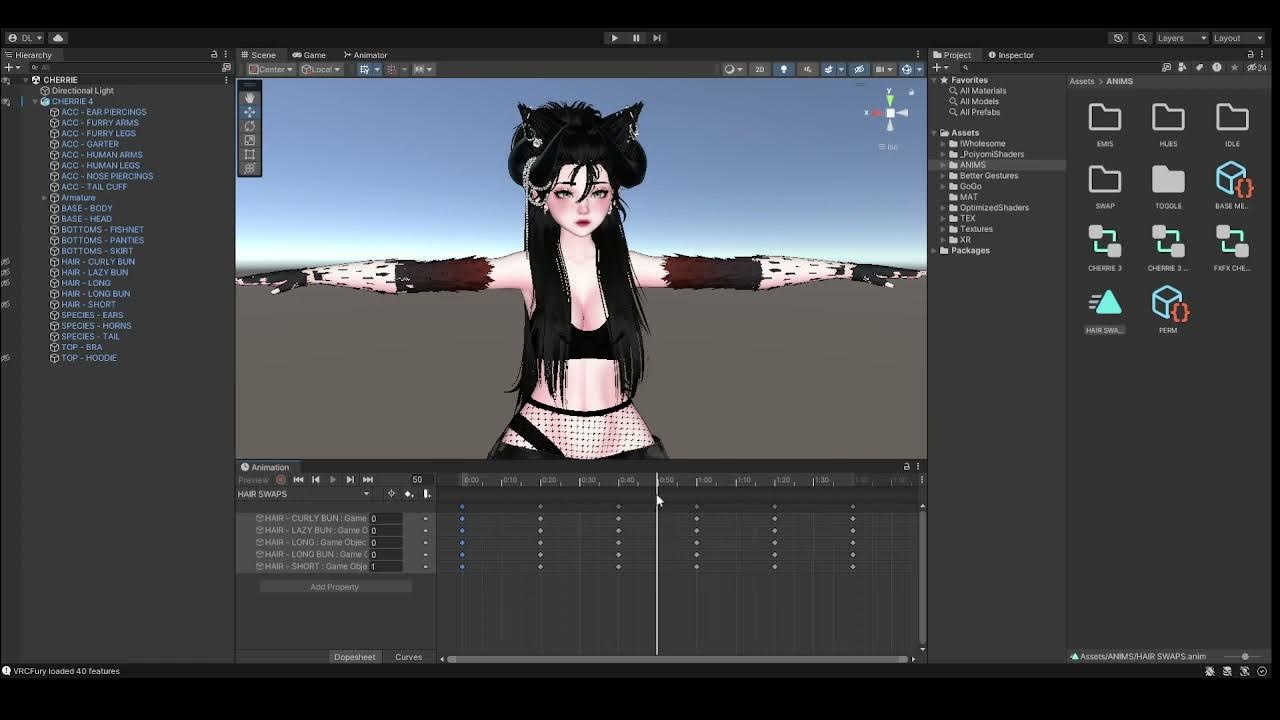 Simple vrchat hair radial swap tutorial - YouTube
