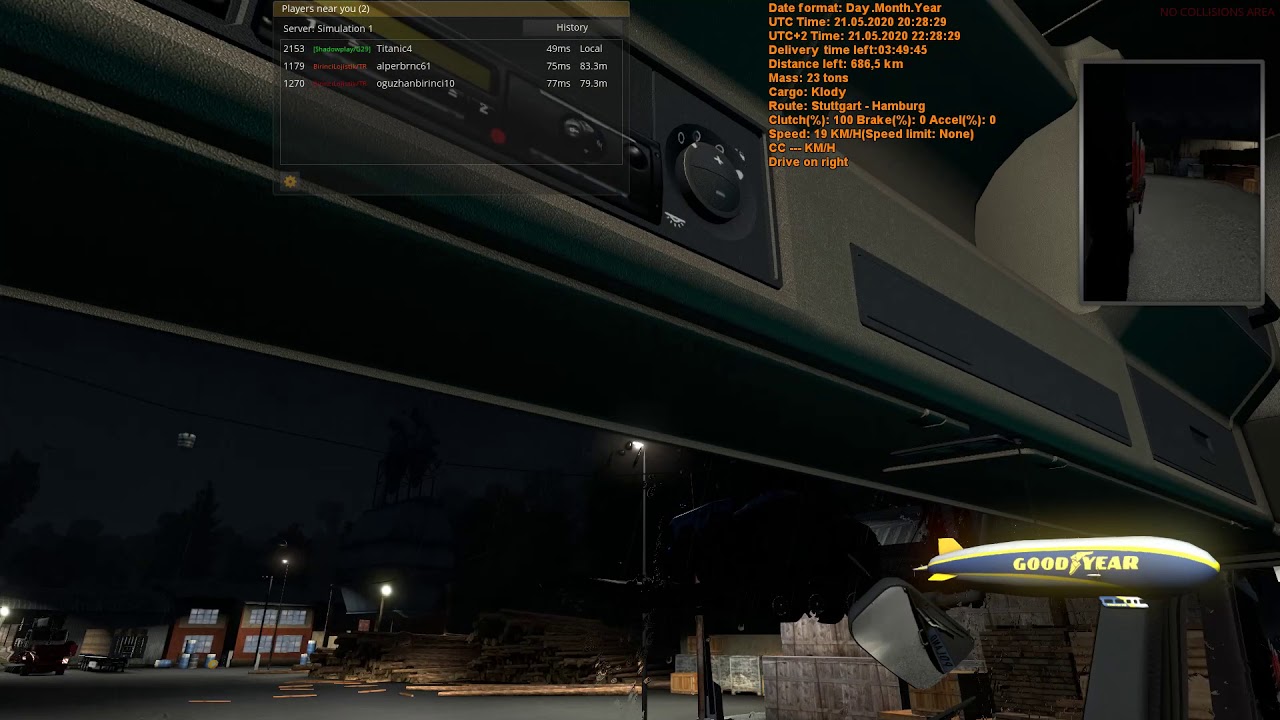 TruckersMP - levitating lowbed trailer - YouTube