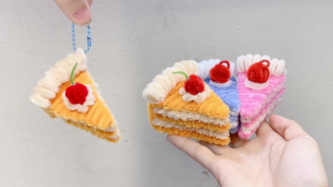 Easy DIY cake in chenille stem | how to make pipe cleaner cake | DIY ...