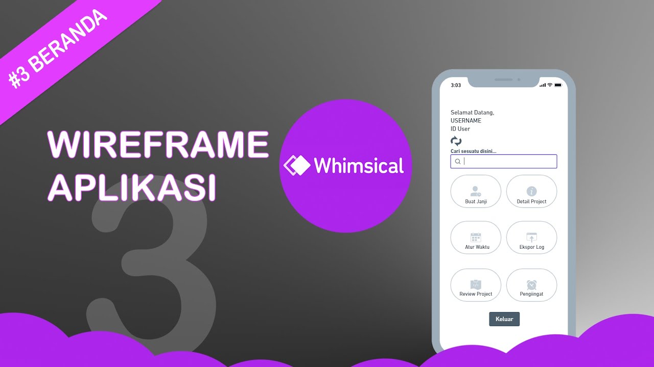 WIREFRAME APLIKASI - #3 MEMBUAT TAMPILAN BERANDA PADA APLIKASI - YouTube