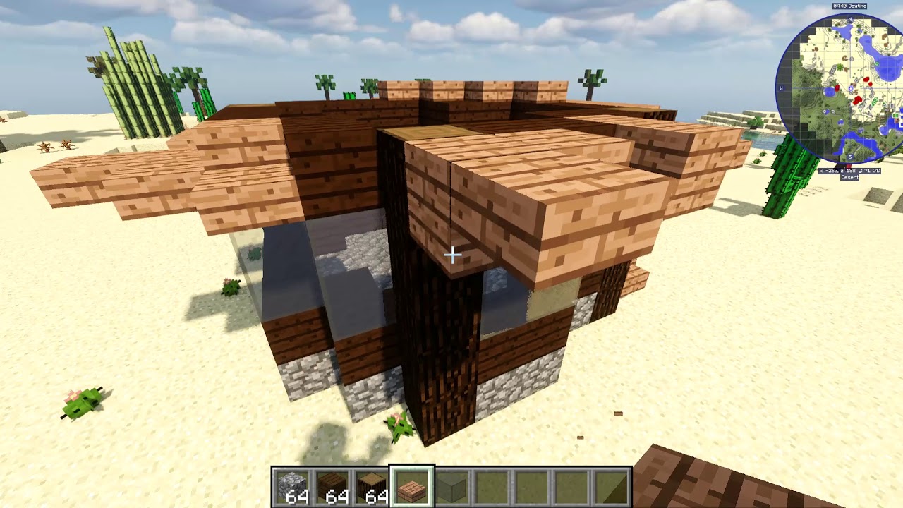 Let's Play Minecraft #1 : 5 Minute Build Challenge #1 - Simple Tropical ...