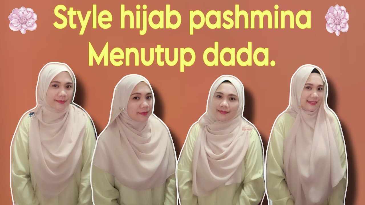 #4 Tutorial hijab pashmina menutup dada,cocok untuk pemula || simple, # ...