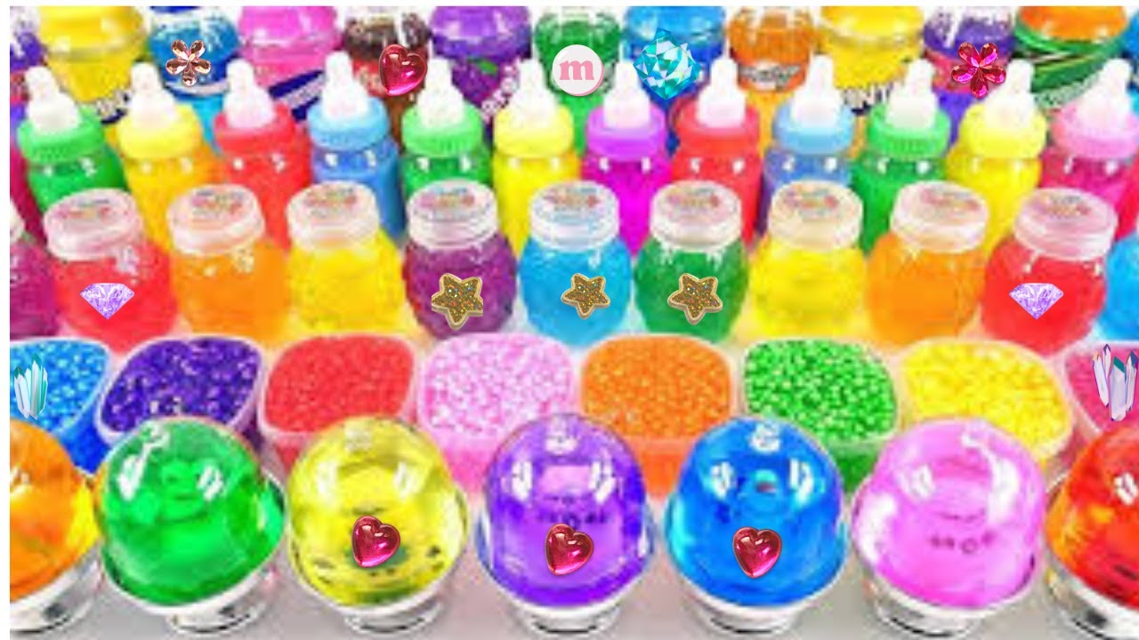 Satisfying Video l Mixing All My Slime Smoothie l Making-Slime INTO ...