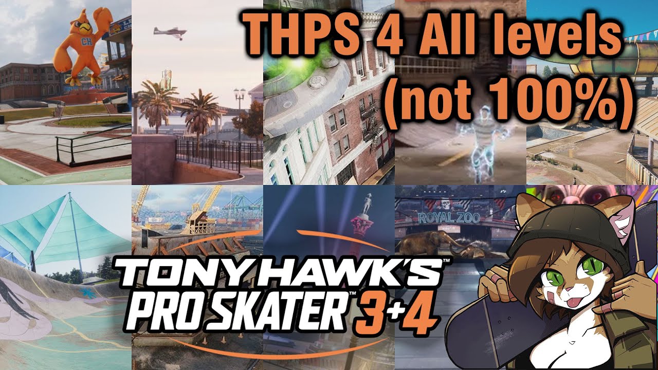 Tony Hawk's Pro Skater 4 Remastered (all levels) - YouTube