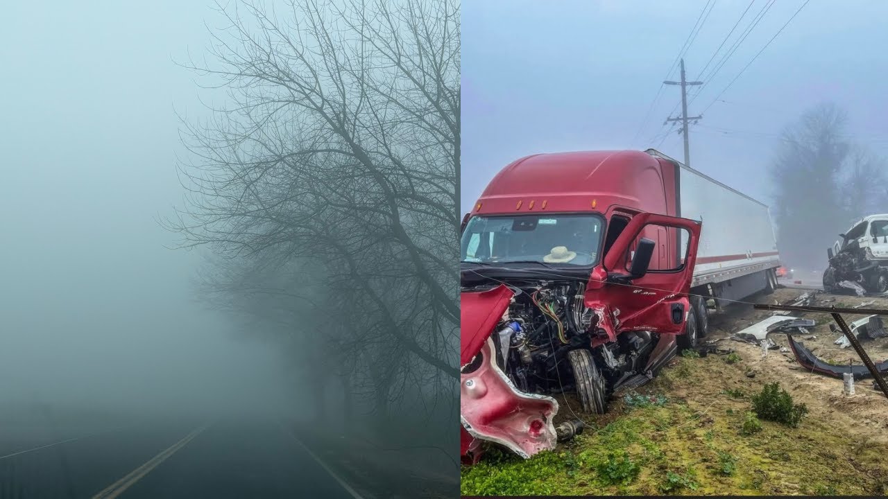 DENSE FOG CAUSED ACCIDENTS ON THE ROAD - YouTube