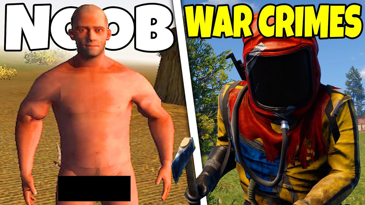 From NOOB to WAR CRIMINAL in 24 Hours of RUST... - YouTube