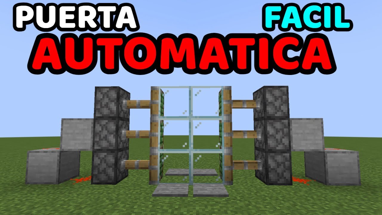 Como HACER una PUERTA AUTOMATICA en Minecraft FACIL y RAPIDO! - YouTube