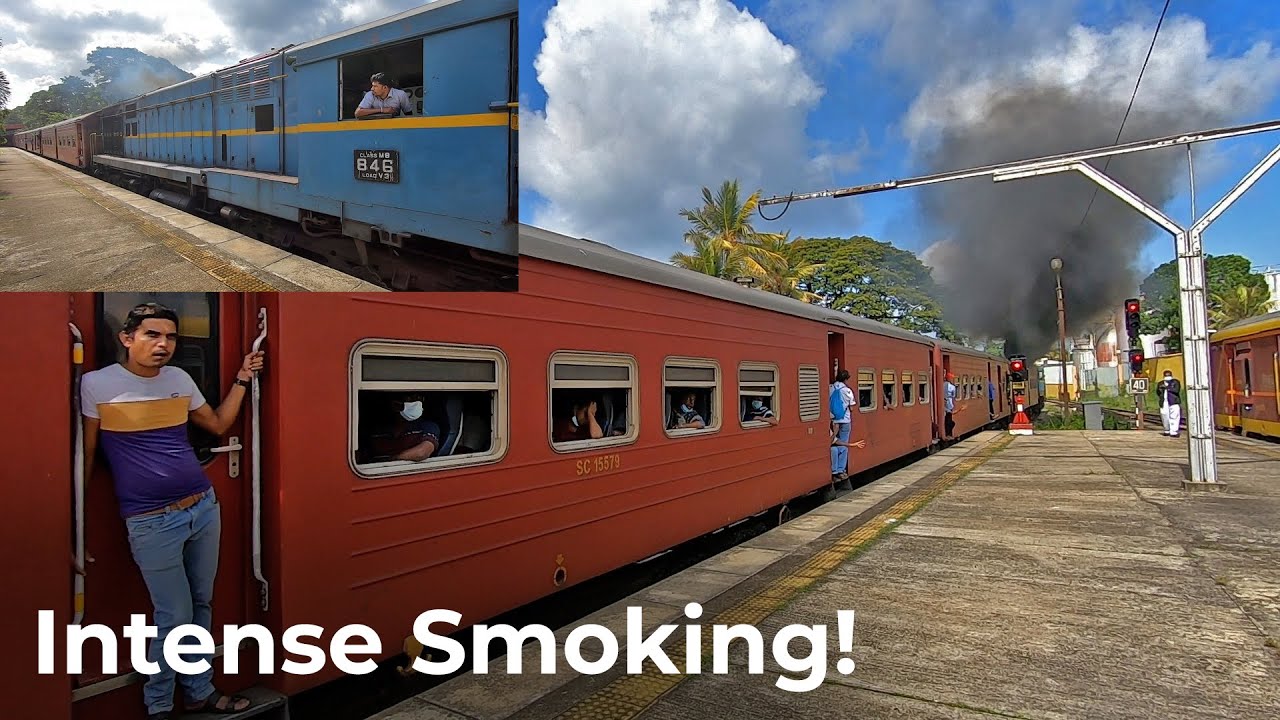 Intense Smoking of Class M8 Locomotive with Rajarata Rejini Express ...