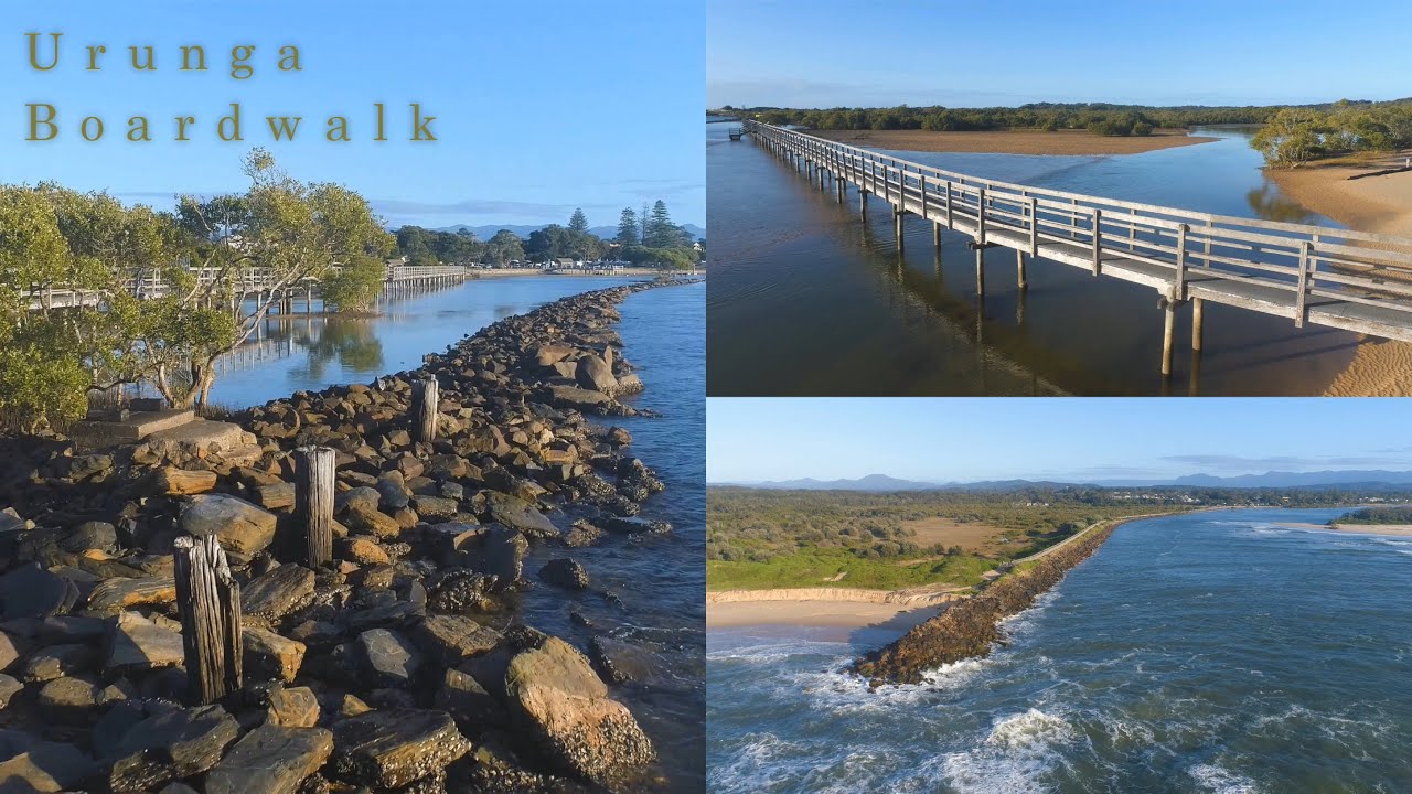 Urunga Boardwalk (drone) - YouTube