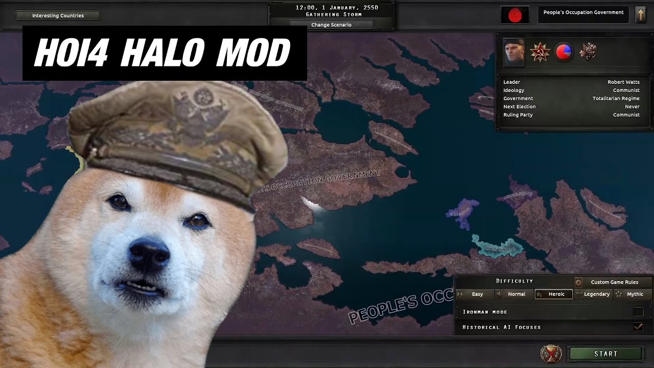 General Doge tries Hoi4 HALO MOD | Hearts of iron IV - YouTube