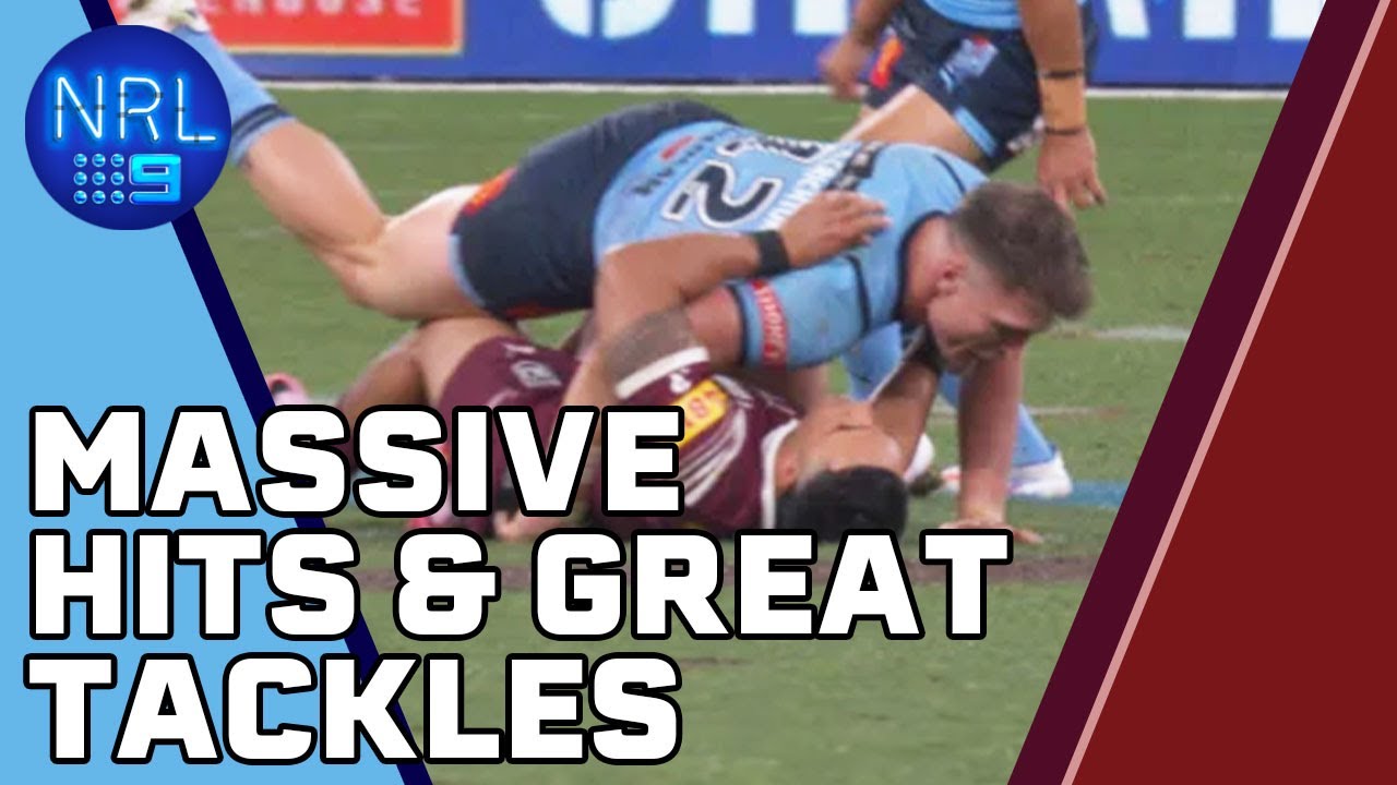 Every BONE-RATTLING HIT & AWESOME TACKLE from State of Origin Game II ...
