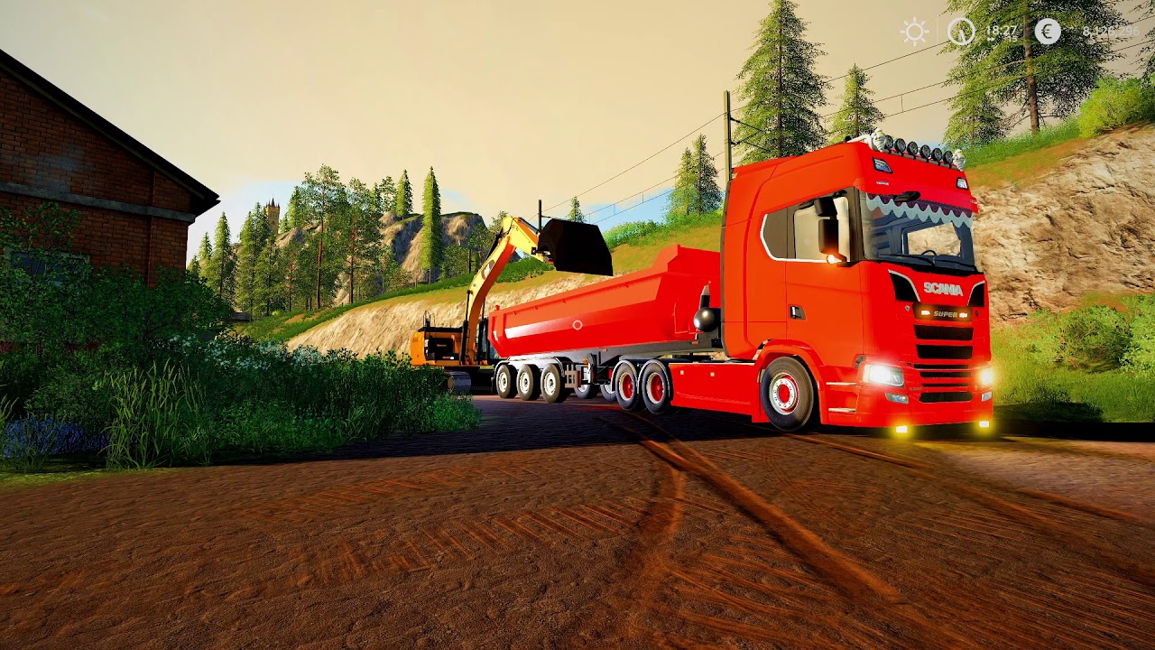 FS19 Multiplayer Digging With the CAT 329F - YouTube