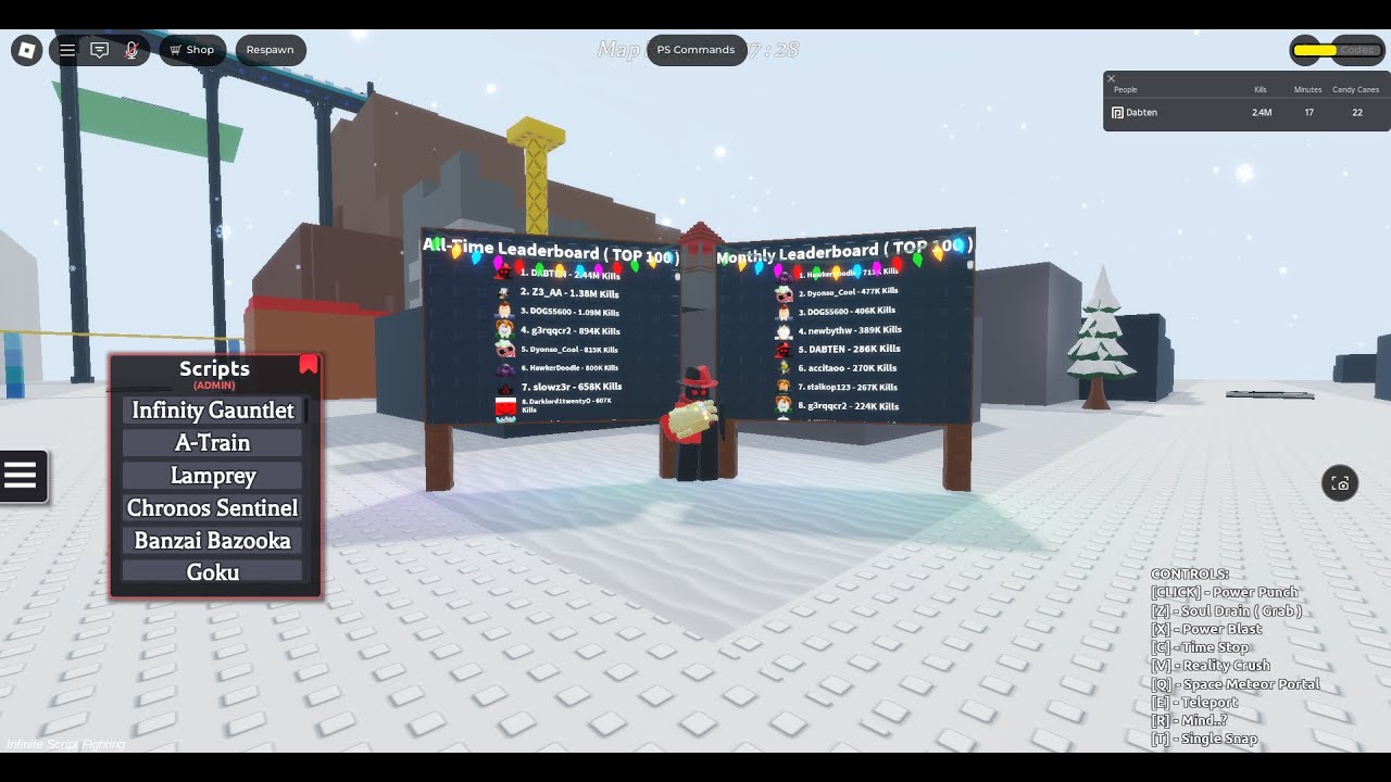 Infinity Guantlet Showcase (Infinite Script Fighting) - YouTube