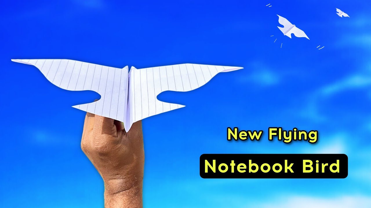 Best flying plane (like a bird), how to make notebook bird,flying new ...