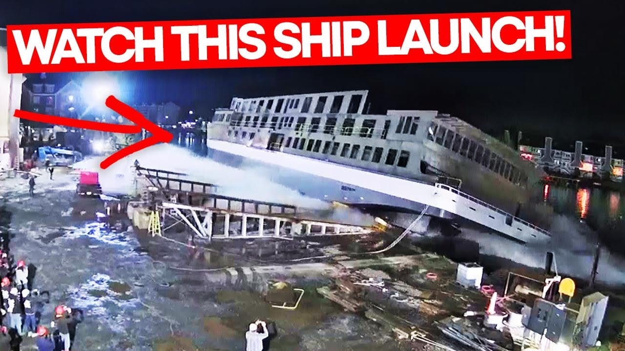 WATCH THIS CRUISE SHIP LAUNCH | American Eagle Cruise Ship 2023 Launch ...