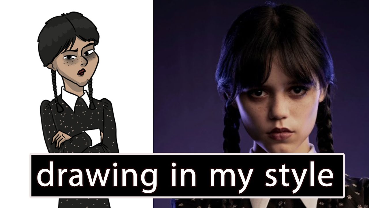 How To Draw Wednesday Addams: A step-by-step guide (with pictures ...