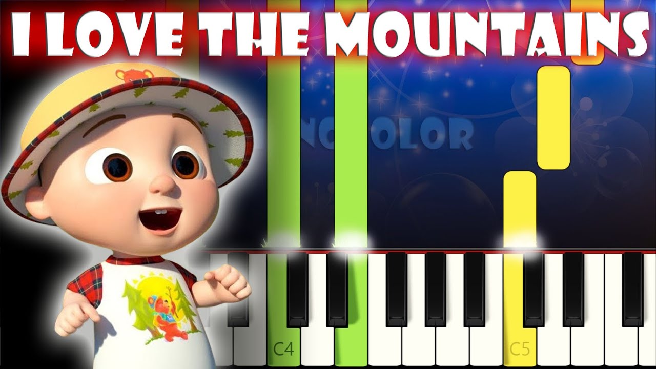 I Love The Mountains - Cocomelon Nursery Rhymes | Piano Tutorial ...