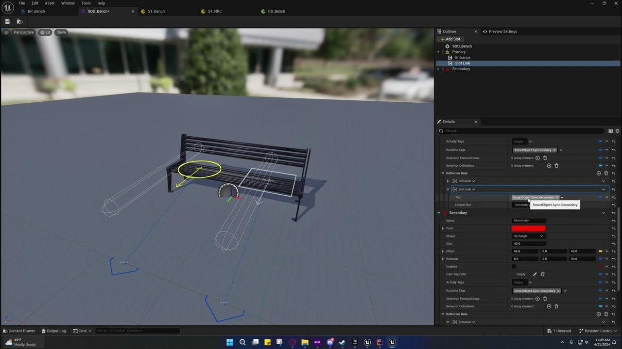 UE5.4 - Smart Object Gameplay Interactions: Slot Link - YouTube