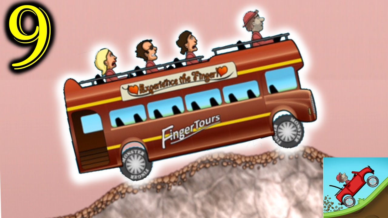 Hill Climb Racing Gameplay Walkthrough Part 9 - Tourist Bus ( Android ...