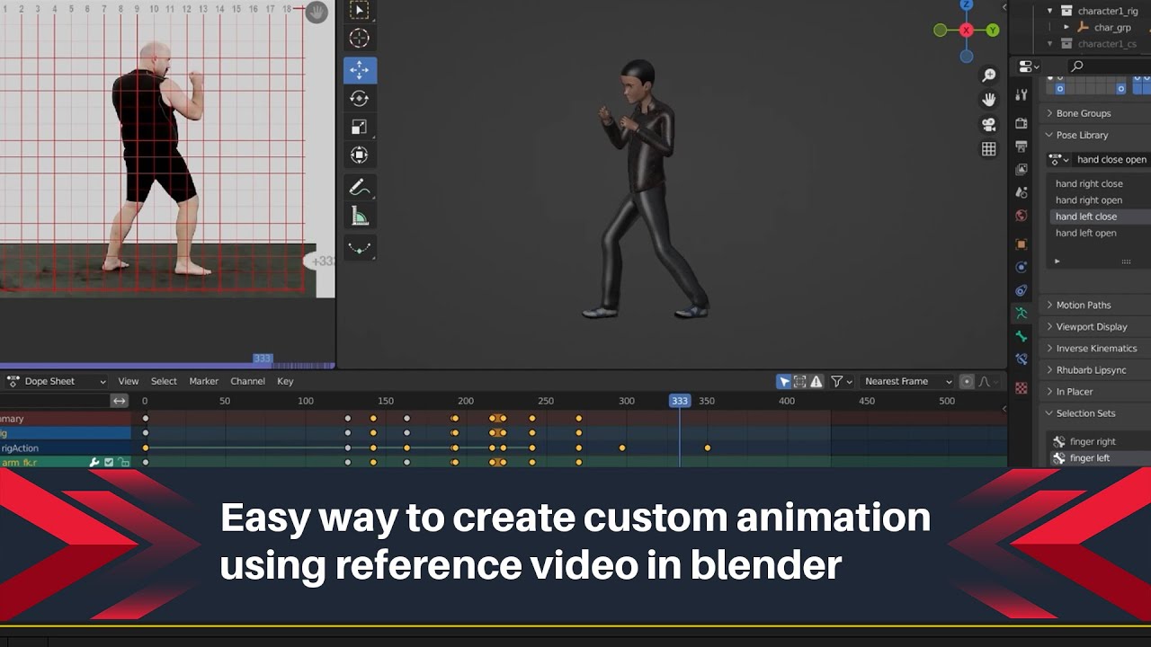 Easy way to create custom animation using reference video in blender ...