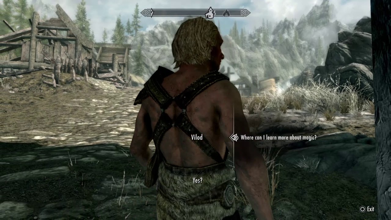 Skyrim - Vilod is Bass-Ackwards After Helgen - YouTube